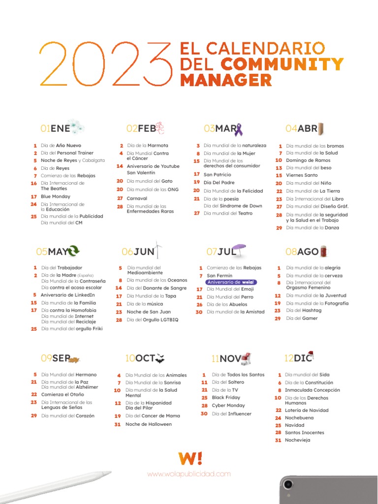 Calendario COMMUNITY 23 | PDF | Observancias