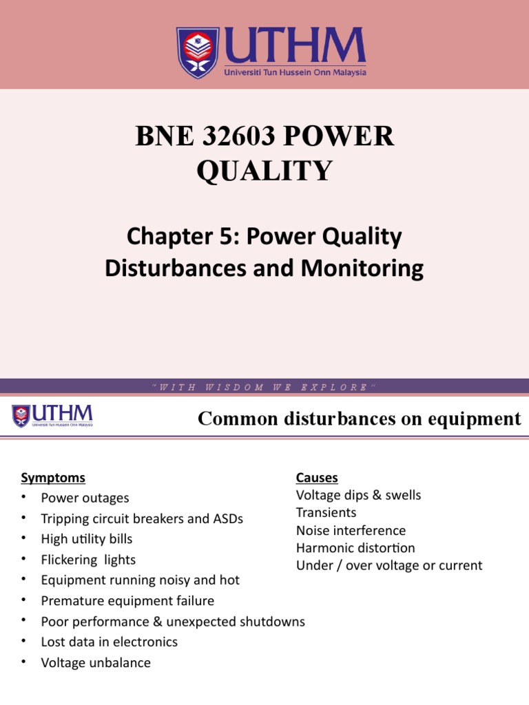6 - BNE32603 POWER QUALITY - Chapter 5 | PDF | Electrical Wiring | Electrical Resistance And ...