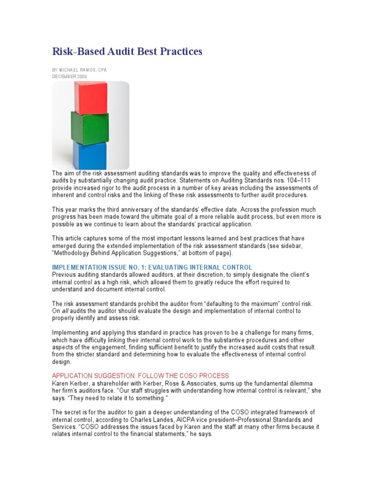 Risk-Based Audit Implementation Insights | PDF | Audit | Internal Control