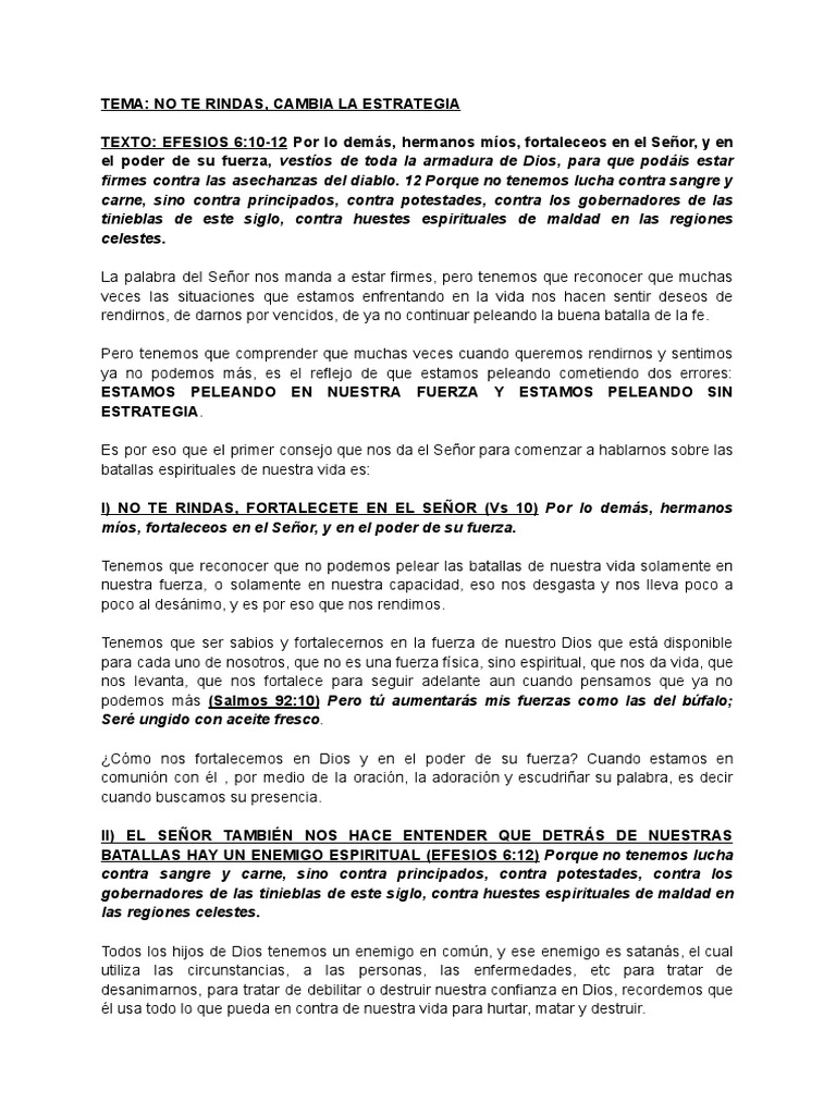 No Te Rindas Cambia La Estrategia | PDF | Oración | eucaristía No Te Rindas Cambia La Estrategia | PDF | Oración | eucaristía