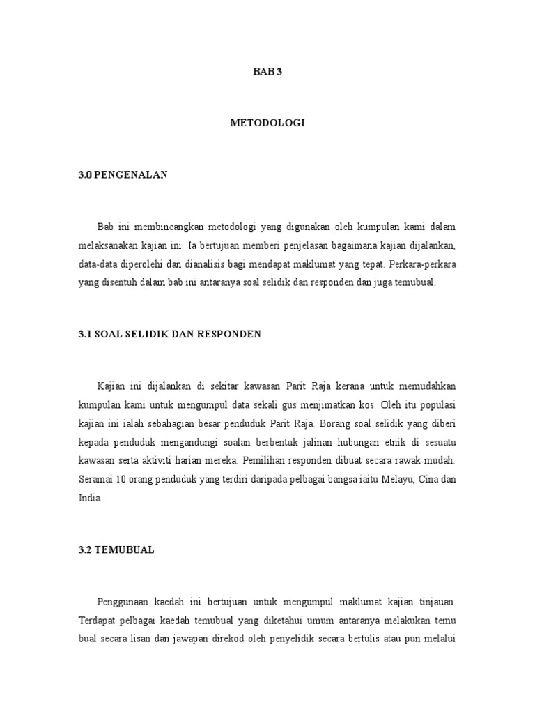BAB 3 (Metodologi) | PDF