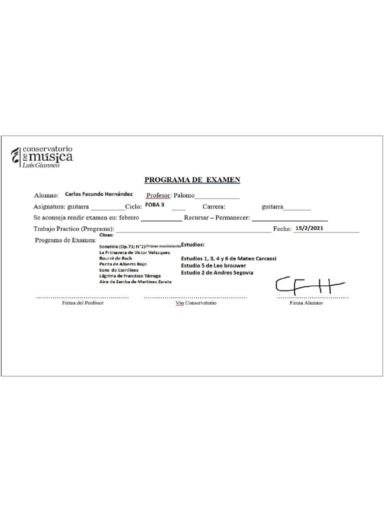 Programa Facundo Hernandez | PDF