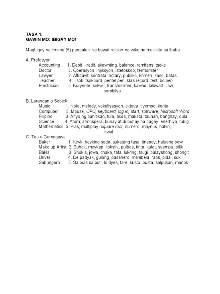 Module 3 Gawain 1 | PDF