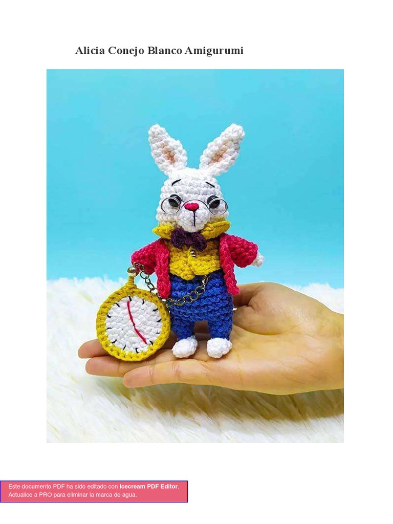 Alicia Conejo Blanco Pdf Costura Artesanías