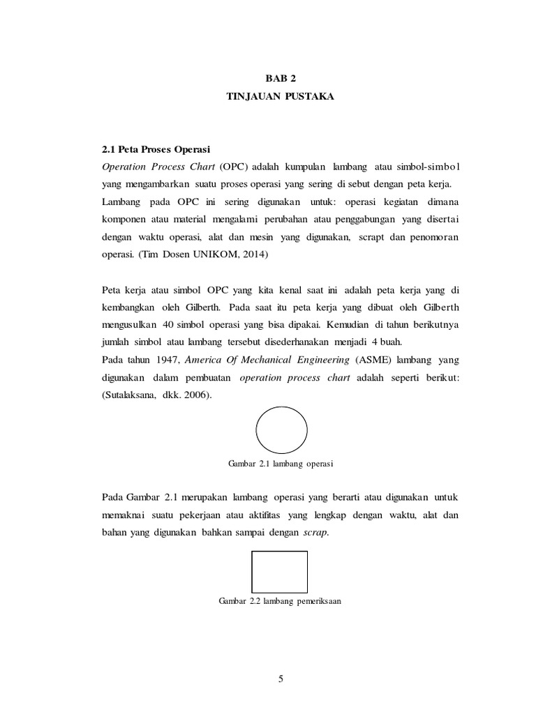 Bab 2 Tinjauan Pustaka: Operation Process Chart (OPC) Adalah Kumpulan ...