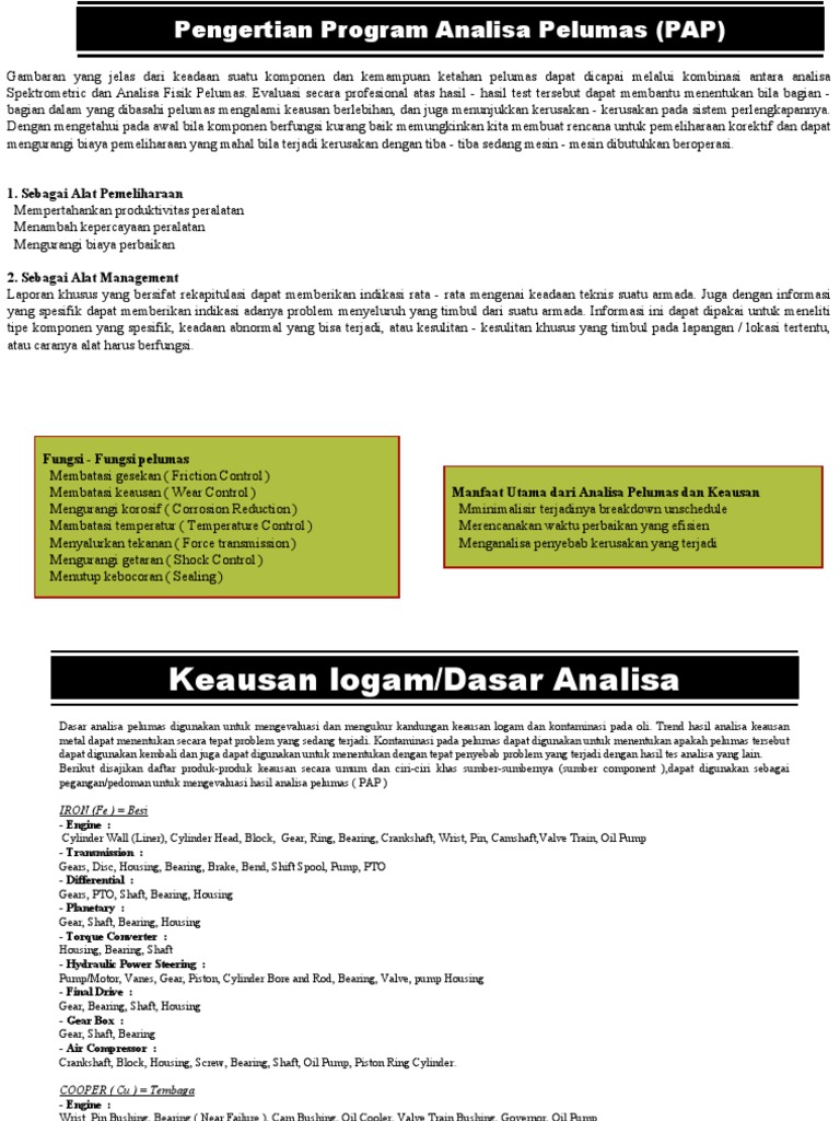 Analisa Pelumas dan Keausan | PDF