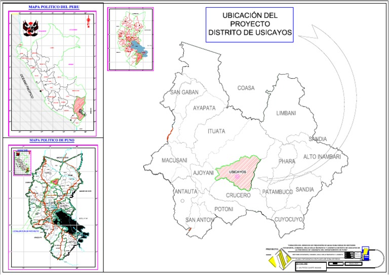 Mapa del Distrito de Usicayos, Puno | PDF | Perú