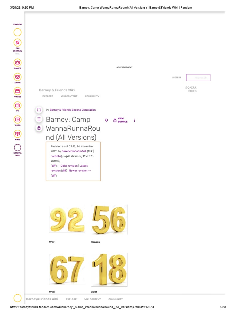 Barney: Camp WannaRunnaRound Overview | PDF | Art
