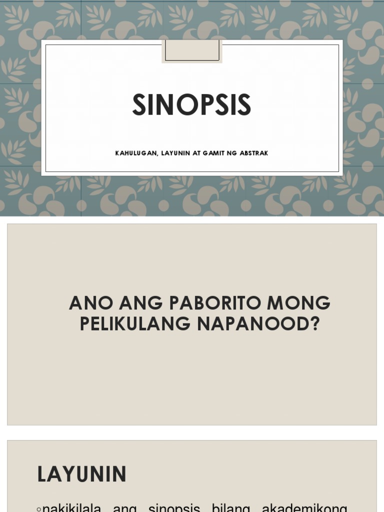 Sinopsis | PDF