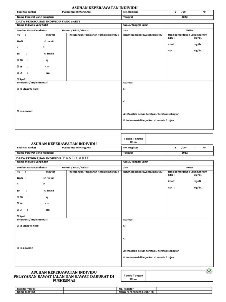 Pengkajian Keperawatan Individu di Puskesmas | PDF