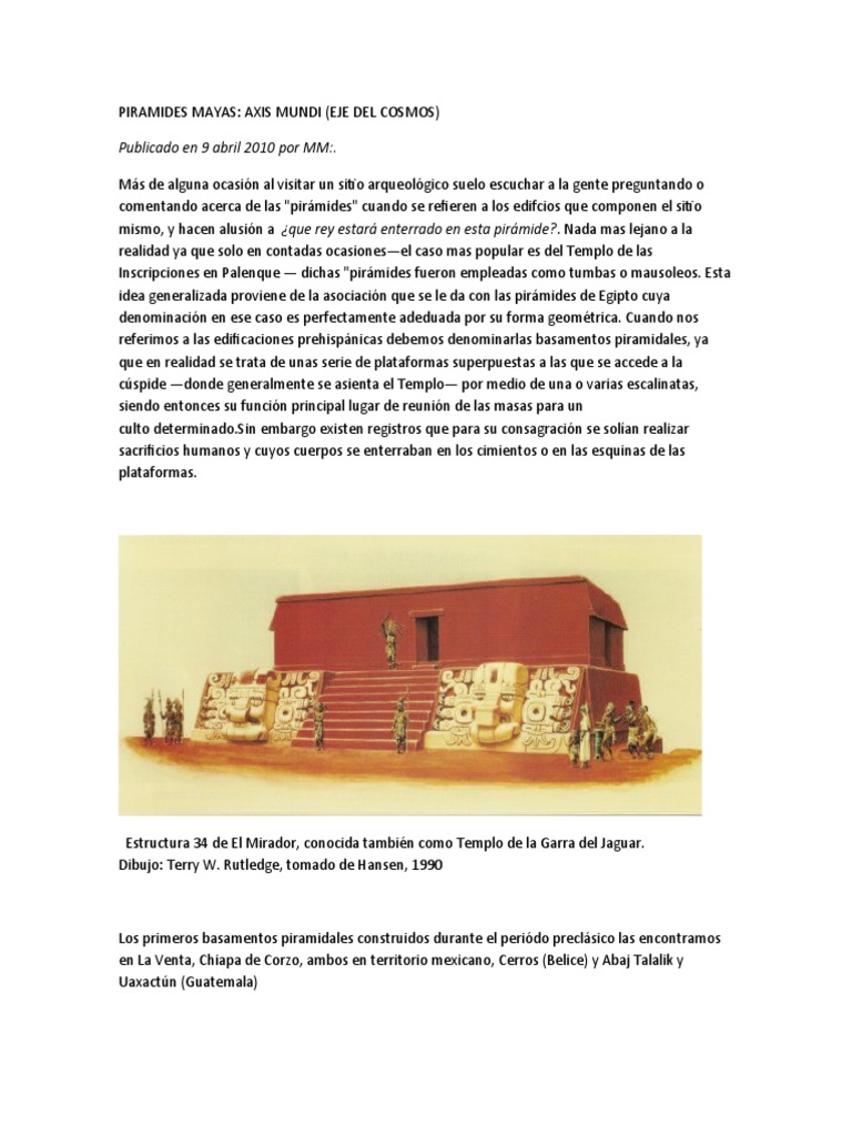 Piramides Mayas Axis Mundis | PDF | Civilización maya | Pirámide