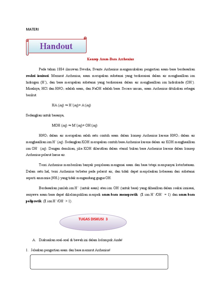 Materi Dan Tugas 3 Hand Out | PDF