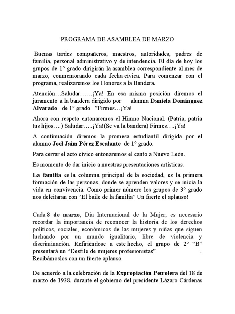 Programa de Asamblea de Marzo 2023 | PDF | Viajes y turismo | Arte