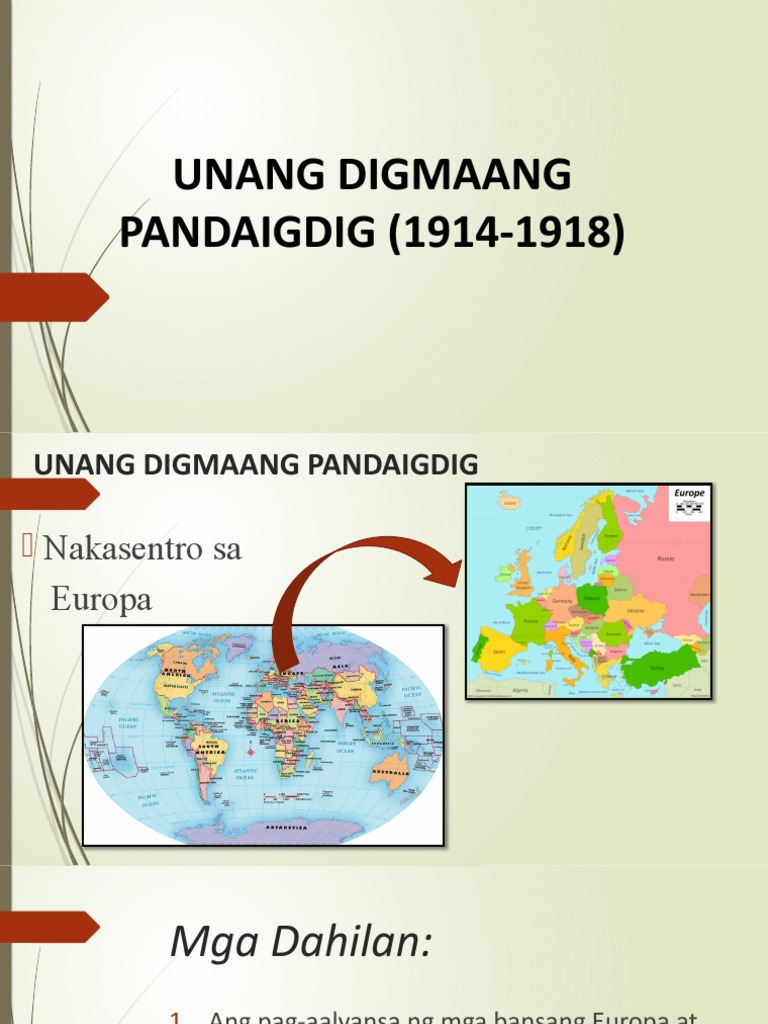 Unang Digmaang PANDAIGDIG (1914-1918) | PDF