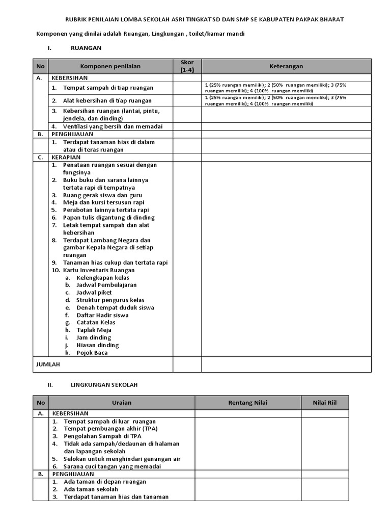 Instrumen Penilaian Dengan Skor | PDF
