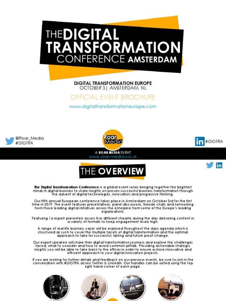 Digital Transformation Amsterdam 2019 - Event Brochure | PDF ...