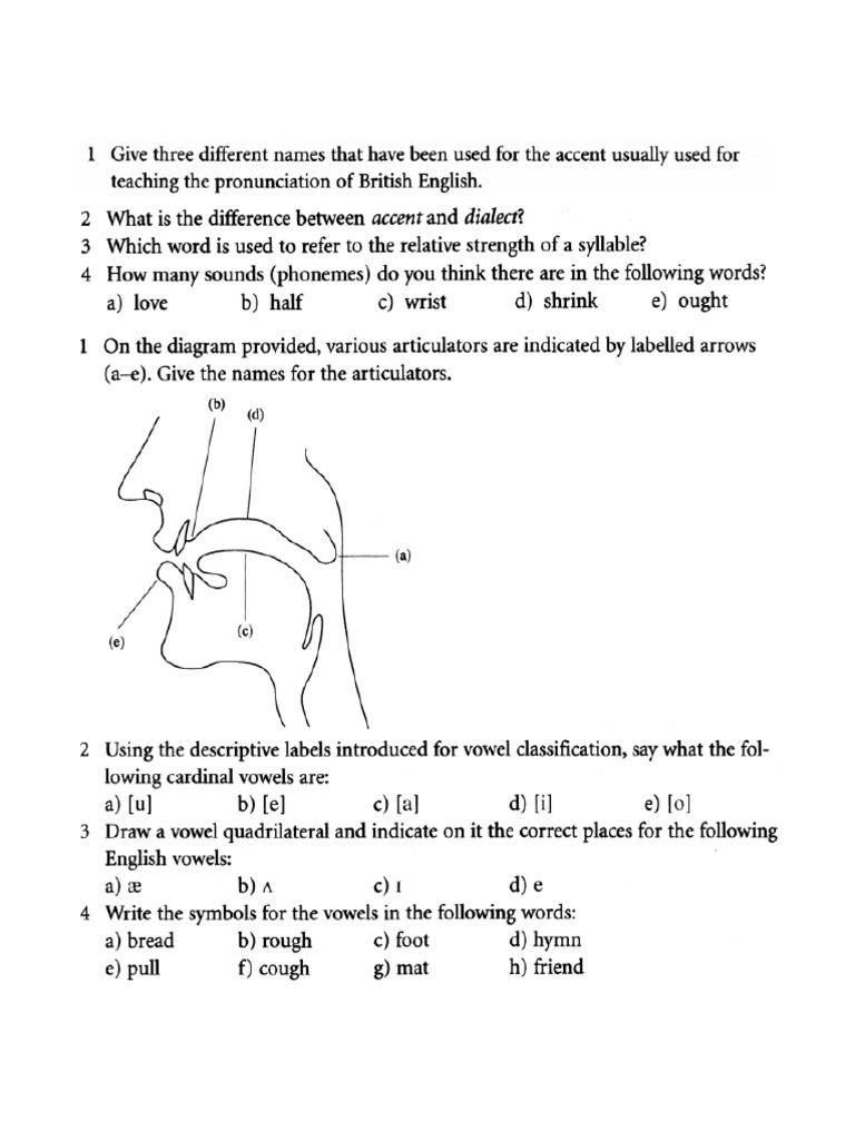 Exercise Phonetics&phonology | PDF