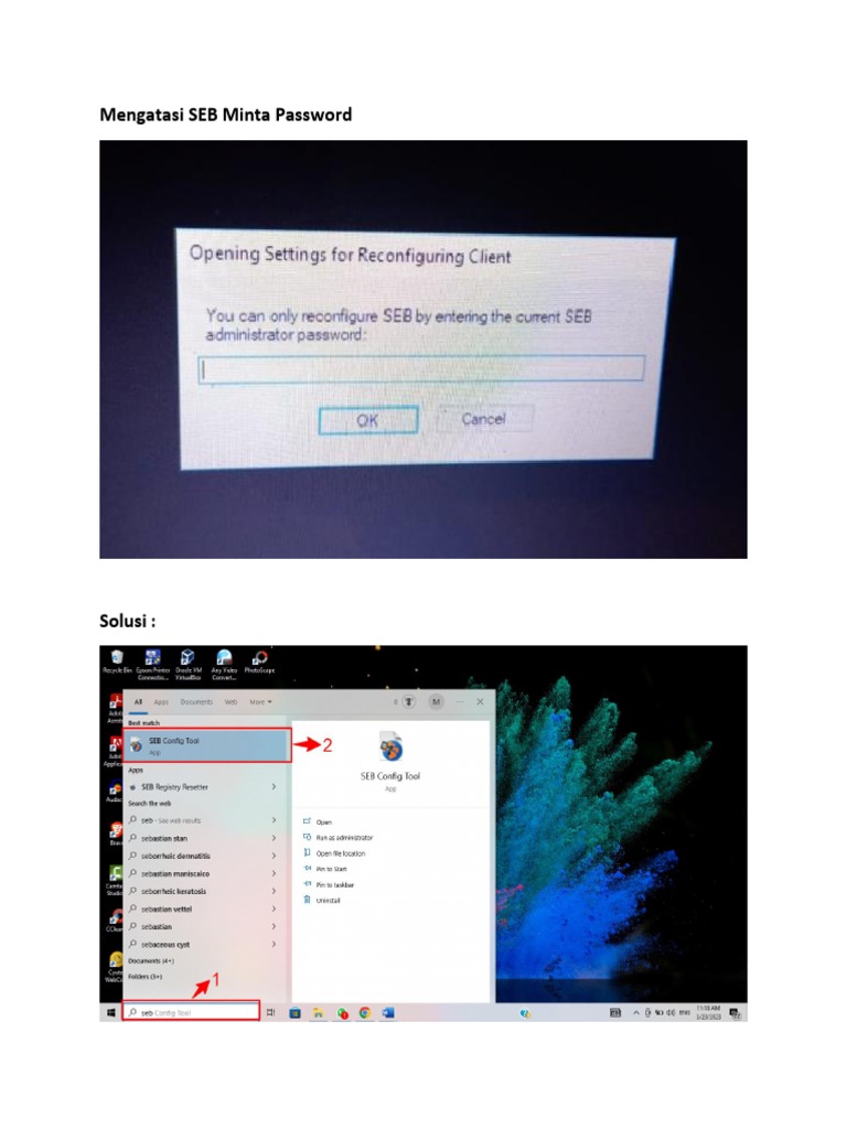 Mengatasi SEB Minta Password | PDF