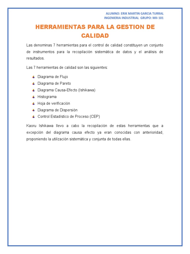 7 HERRAMIENTAS DE CALIDAD Ok | PDF | Histograma | Estadísticas