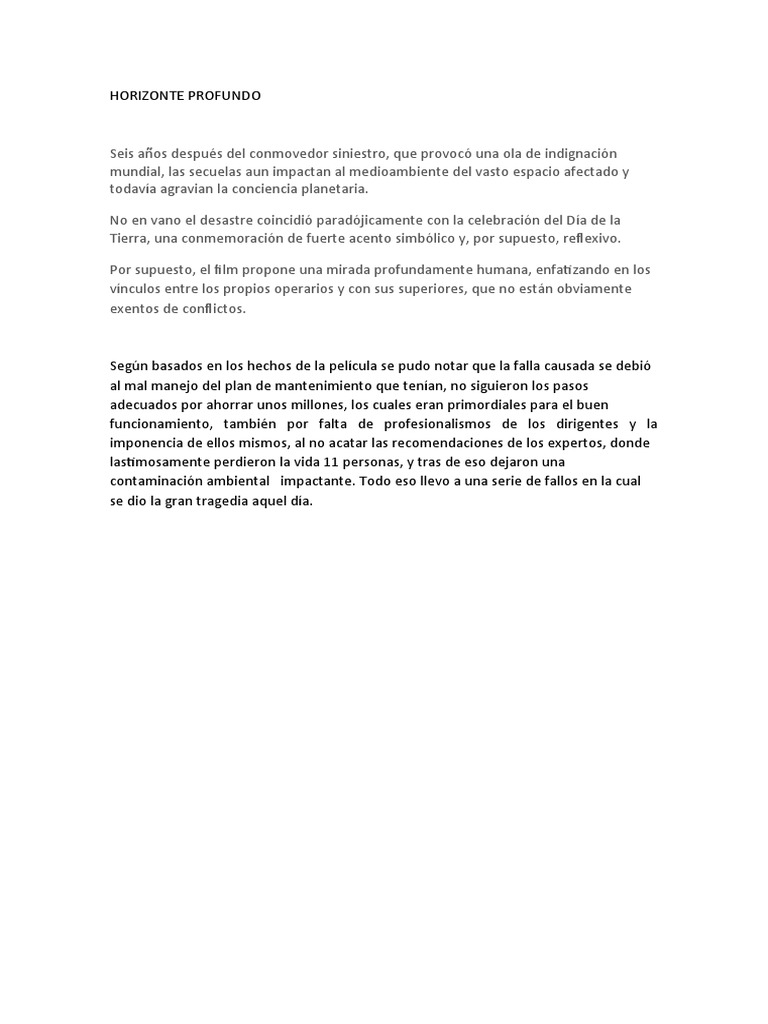 HORIZONTE PROFUNDO Jeisson Oliveros | PDF