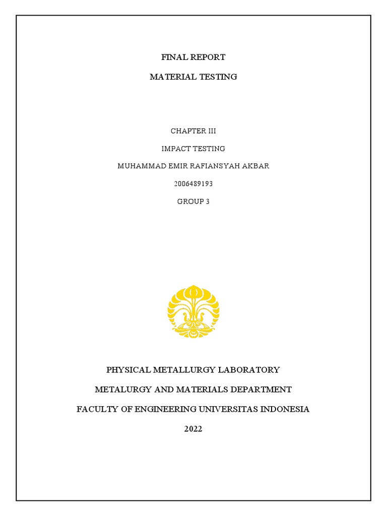 (ENG) Impact - Final Report Format DT 2022 | PDF | Fracture | Ductility
