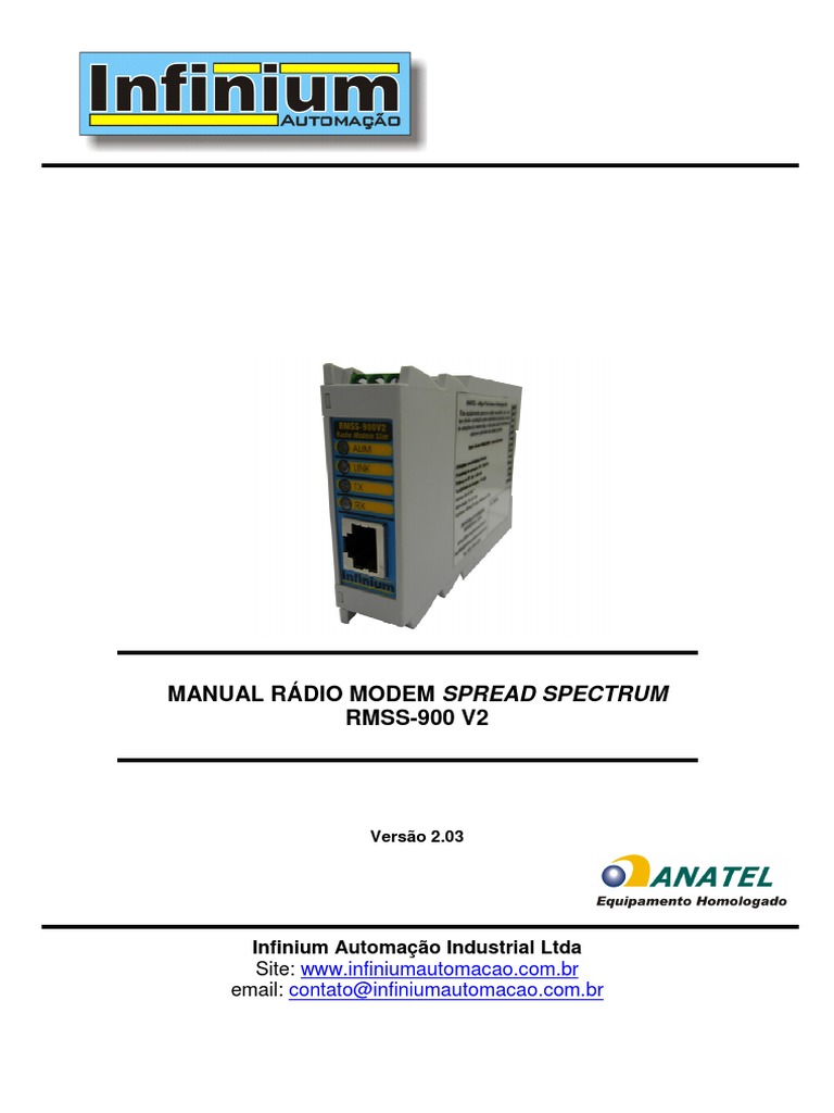 Manual do Rádio Modem RMSS-900V2 | PDF | Rede de computadores | Comunicação