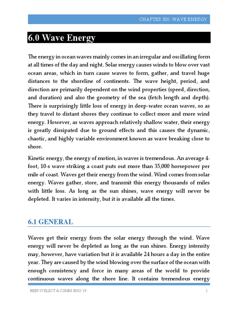 Wave Energy | PDF | Oceans | Waves