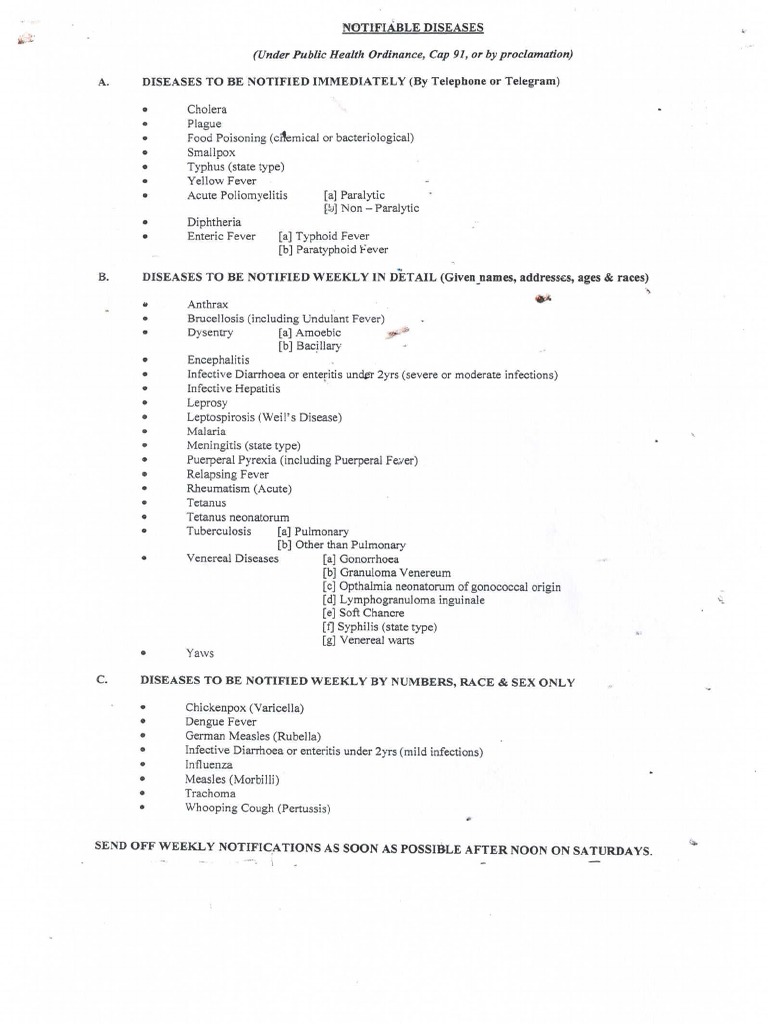 Notifiable Disease | PDF
