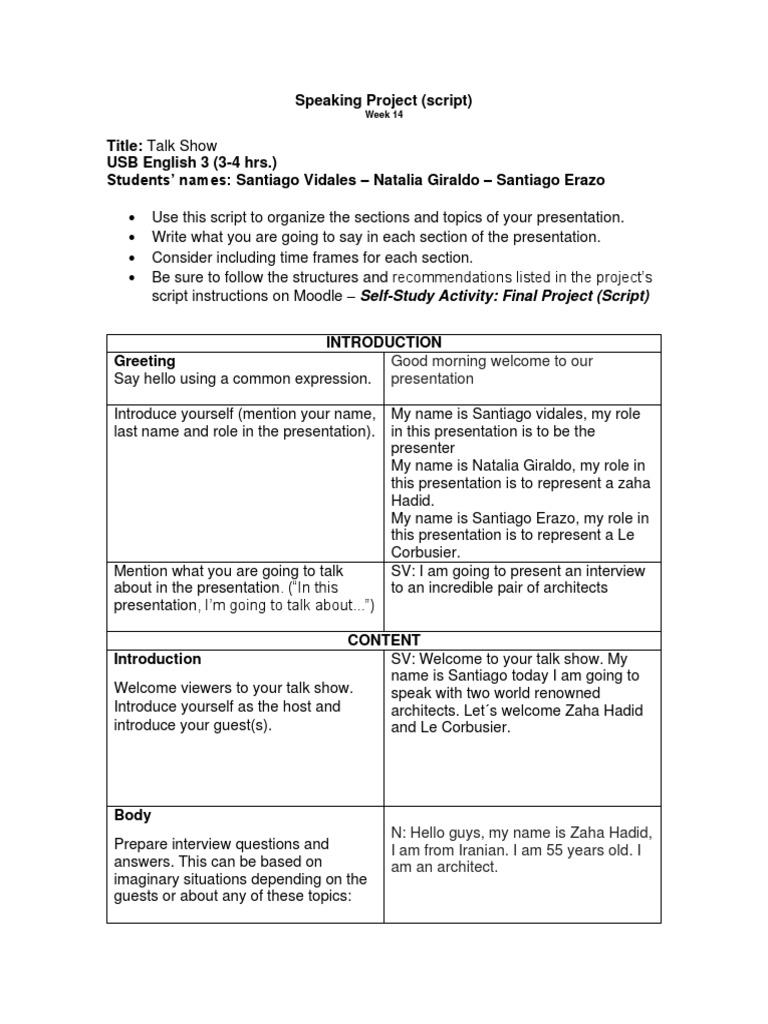 Talk Show Script: Architects Interview | PDF | Cognitive Science | Cognition