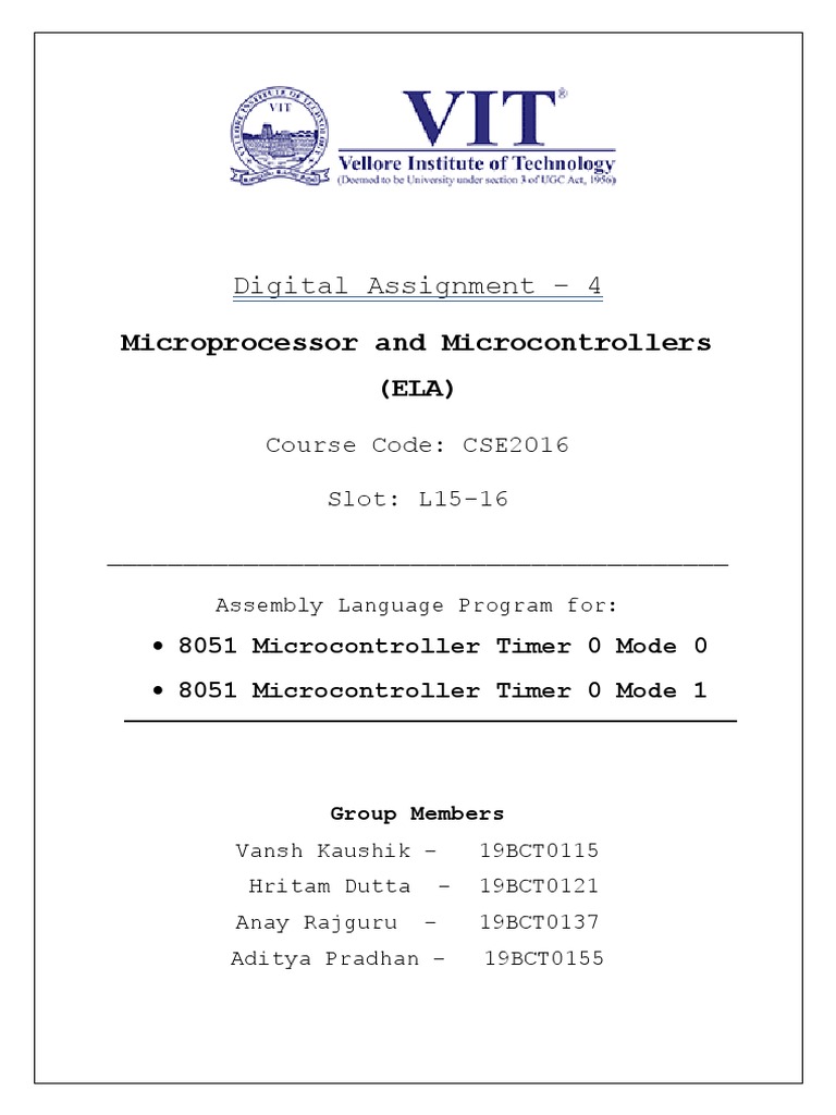 4 Timer 8051 02 02 2023 | PDF