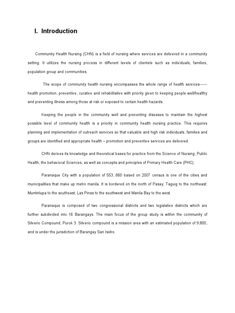 INTRODUCTION | Nursing | Community