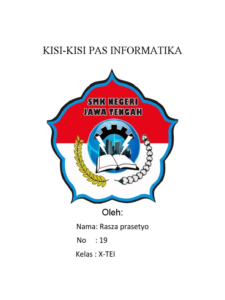 Kisi Kisi Pas X Tei | PDF | Metode & Bahan Ajar | Komputer
