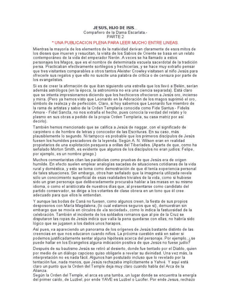 IHS Issa (Jesús) Hijo de Isis | PDF | Jesús | Isis