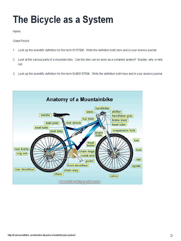 Bicycle-System - Lesson 2 | PDF | Human Powered Transport | Vehicle ...