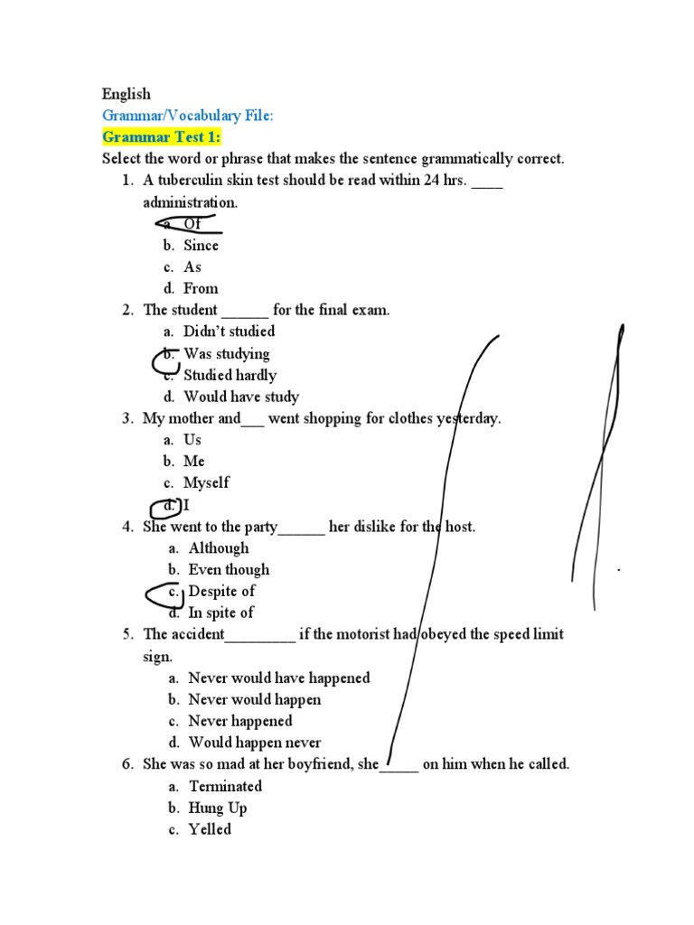 V1 Grammar Gen | PDF | Punctuation | Comma