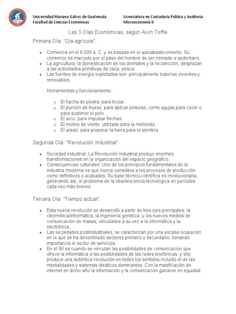 Las 3 Olas Económicas | PDF