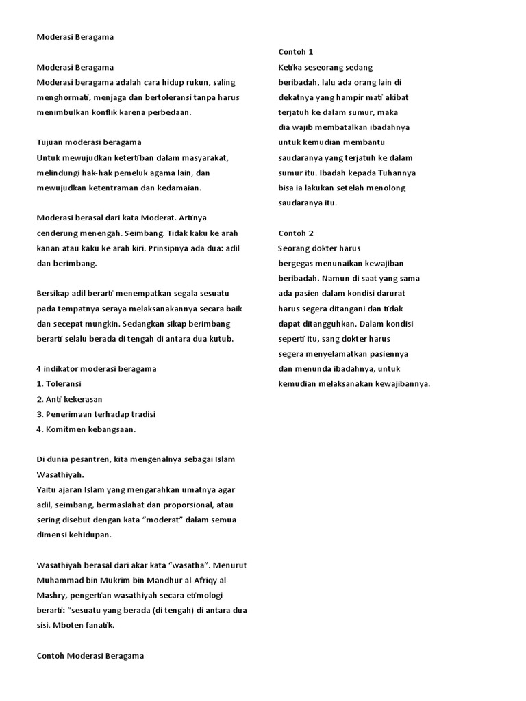 Moderasi Beragama | PDF