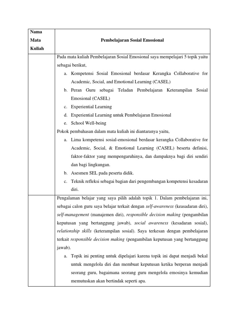 Jurnal Refleksi PSE | PDF