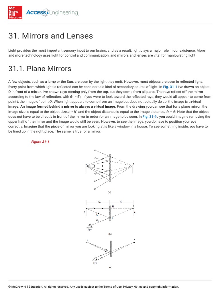 Mirrors and Lenses | PDF | Mirror | Electromagnetic Radiation