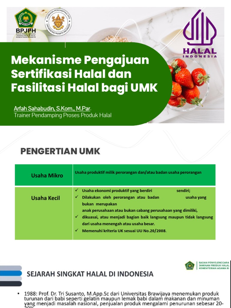 Proses Sertifikasi Halal untuk UMK | PDF | Pengembangan Diri