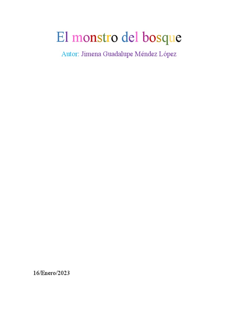 El Monstro Del Bosque | PDF