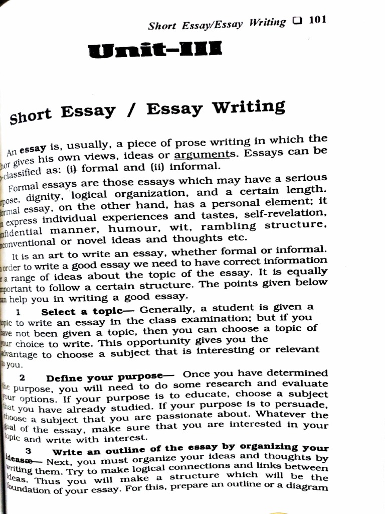 Unit-III: Writing | PDF | Essays | Online Chat