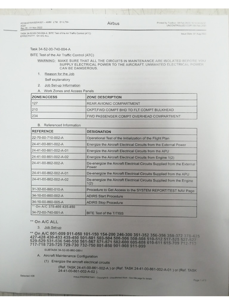 BITE Test 34-52-00-740-004-A | PDF
