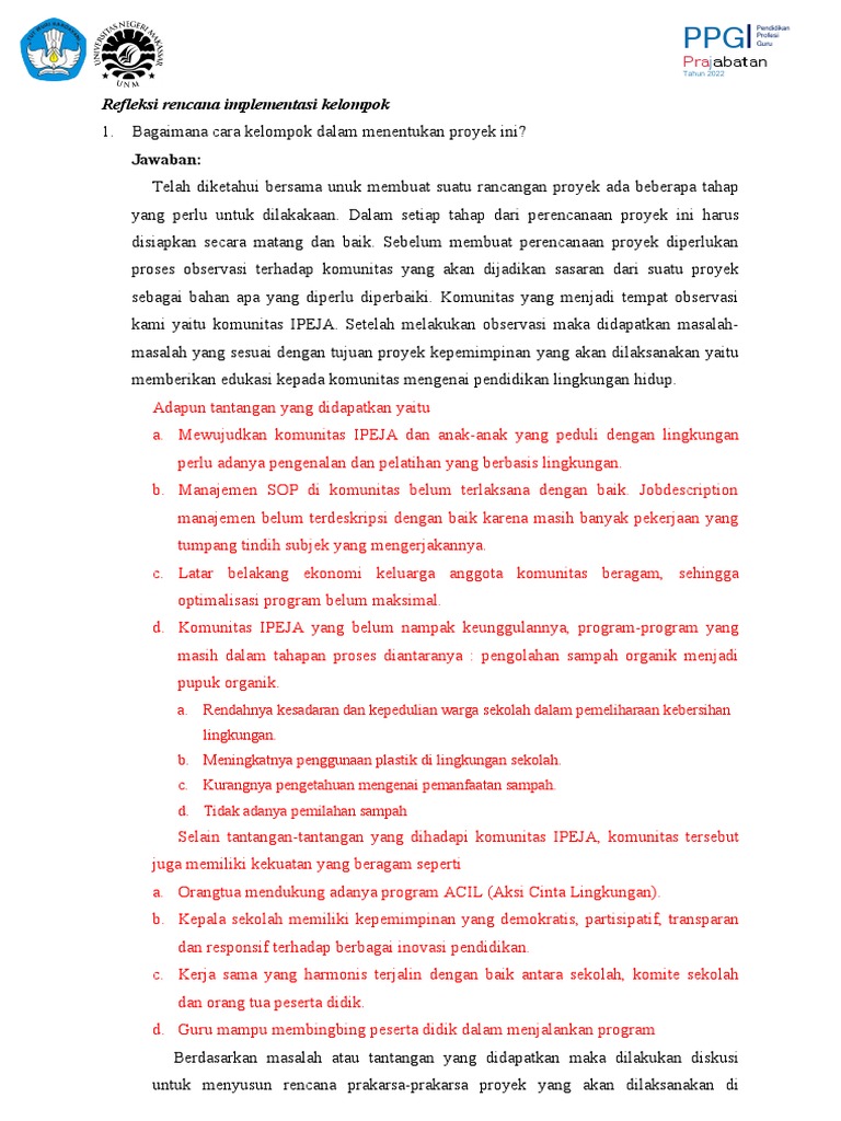 Proyek Edukasi Lingkungan IPEJA | PDF | Karier & Perkembangan | Seni