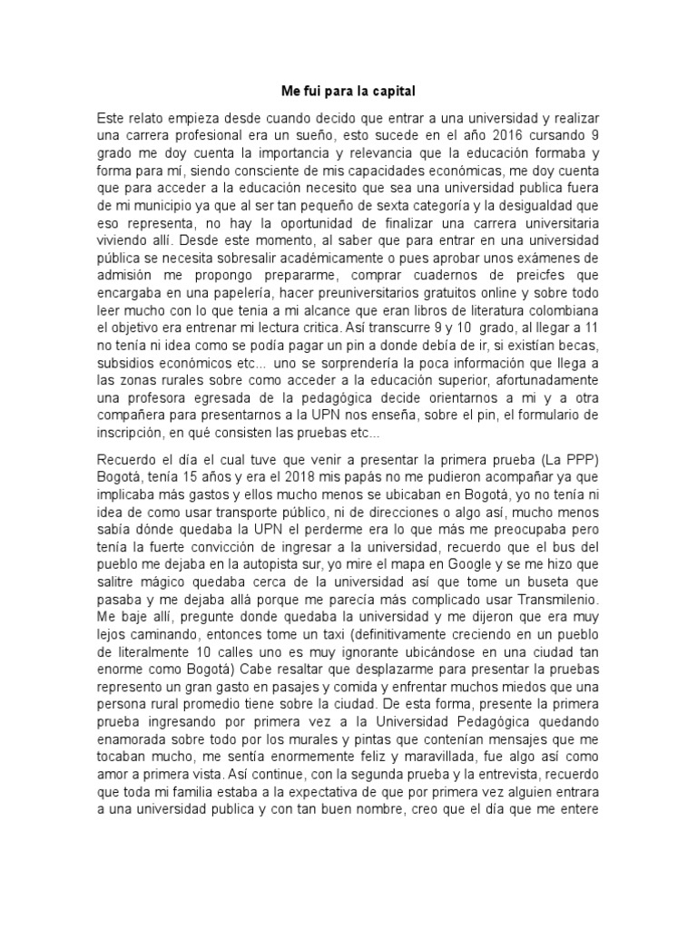 Me Fui para La Capital | Descargar gratis PDF | Costo de la vida