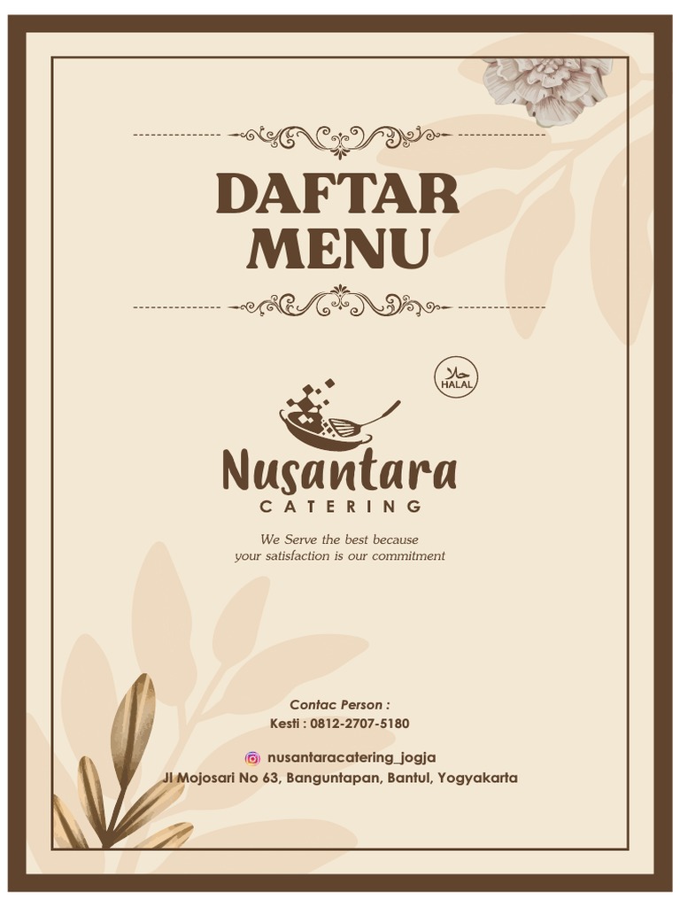 Menu Daftar: Nusantara | PDF | Food And Drink | Foods
