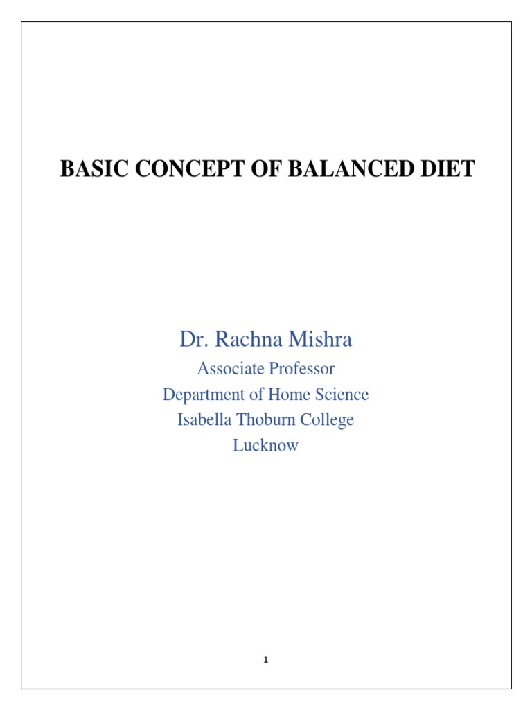 About A Balanced Diet | PDF | Foods | Diet (Nutrition)