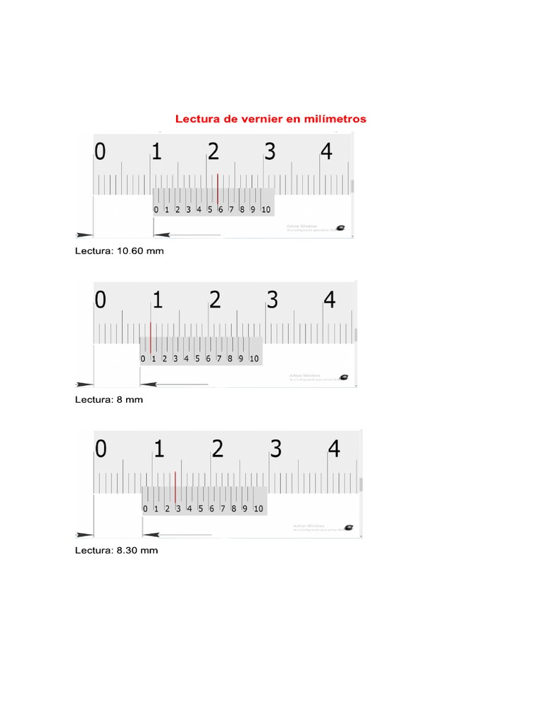 Mediciones de Vernier | PDF