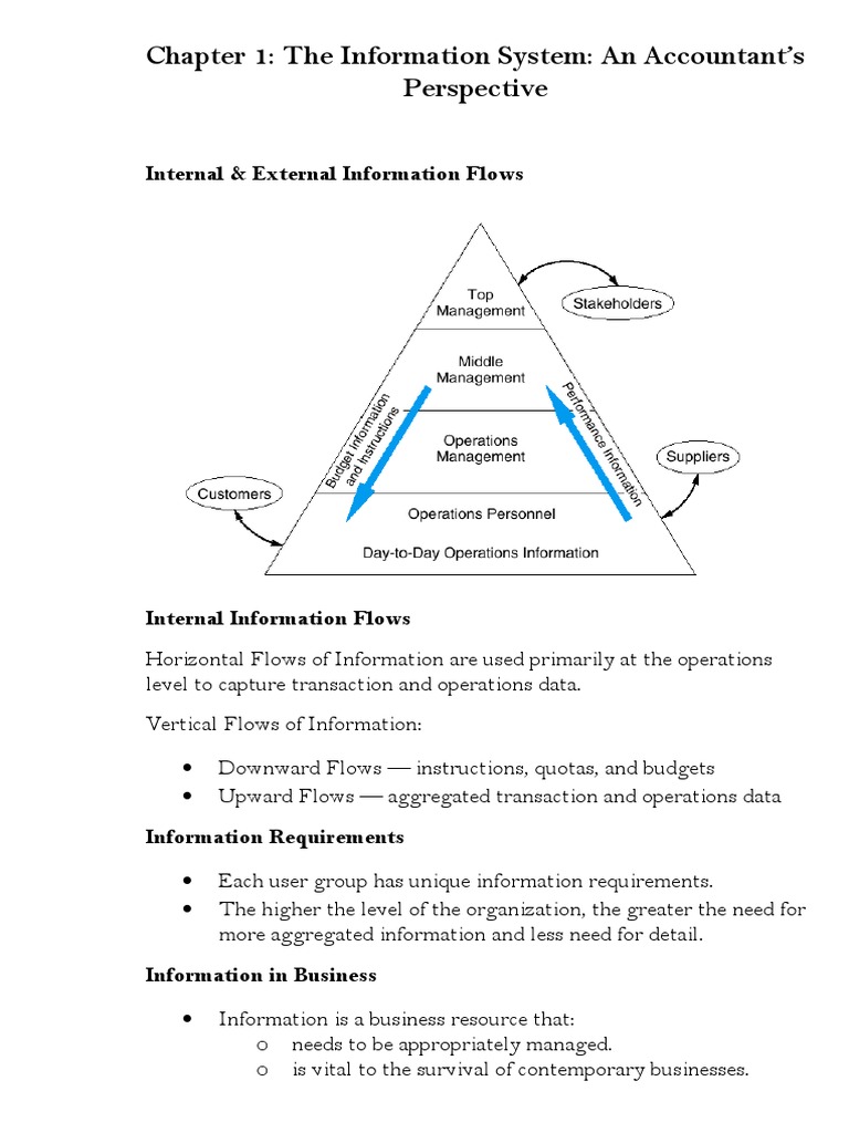 Chapter 1: The Information System: An Accountant's Perspective | PDF ...