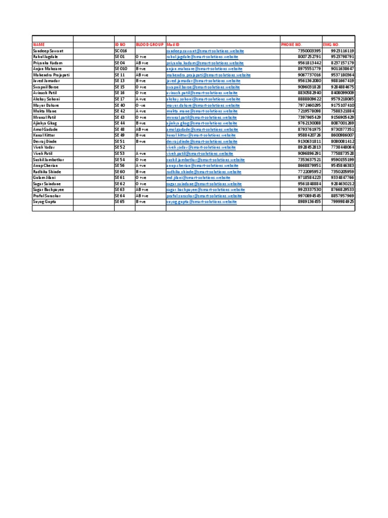 Employee ID Card Distribution List | PDF